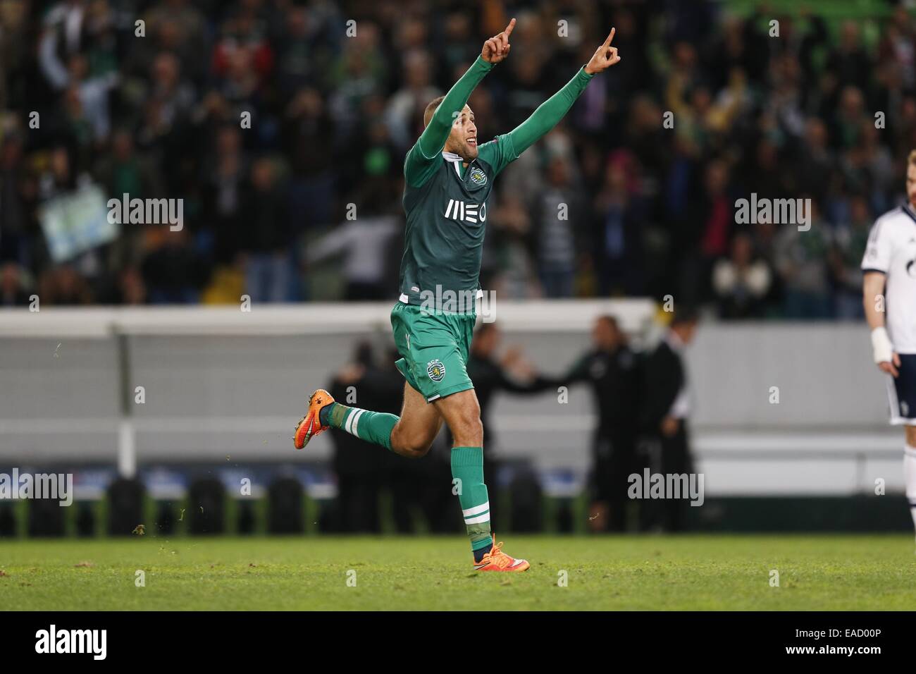 Lisbon, Portugal. 5th Nov, 2014. Islam Slimani (Sporting) Football ...