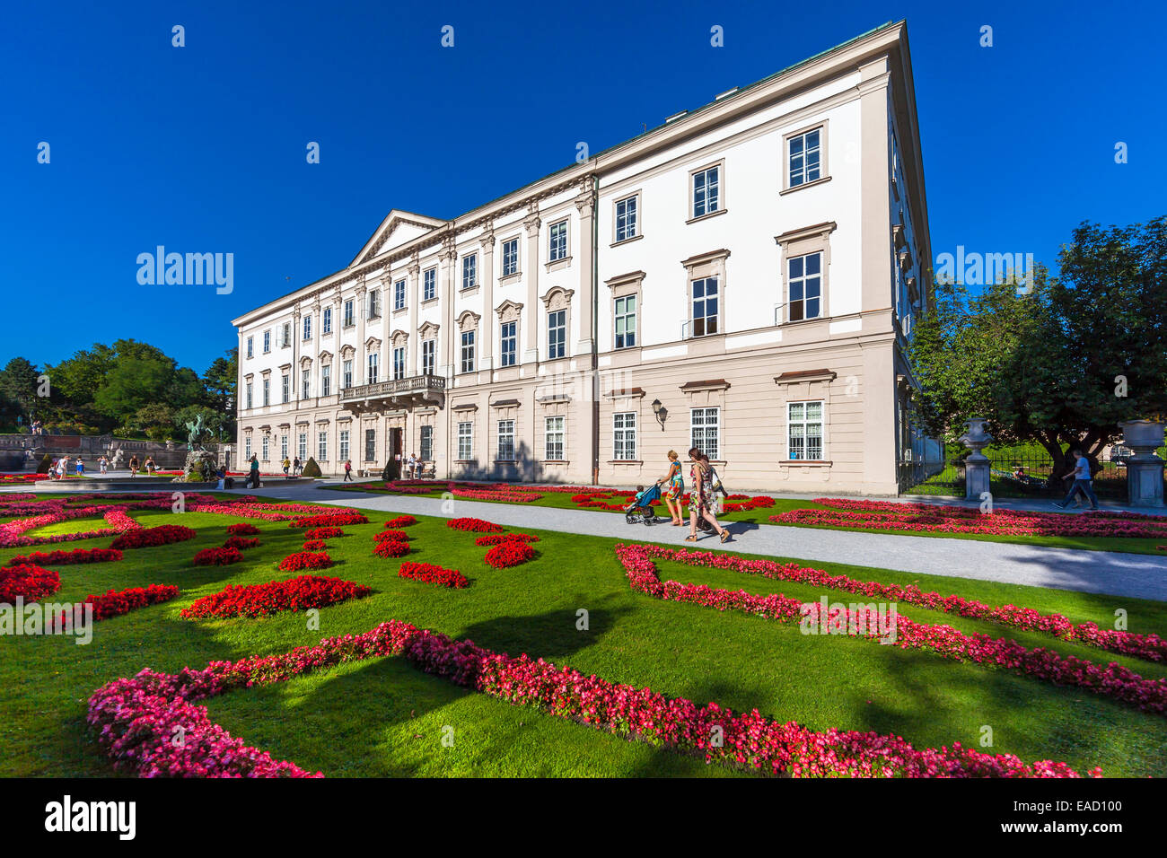 Mirabell Palace and Mirabell Gardens with Pegasus Fountain, Salzburg ...
