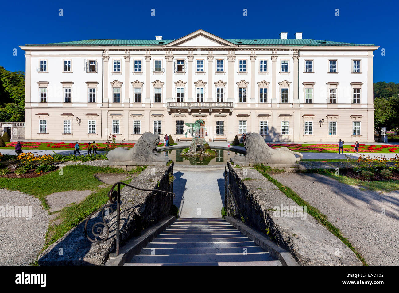Mirabell Palace and Mirabell Gardens with Pegasus Fountain, Salzburg ...