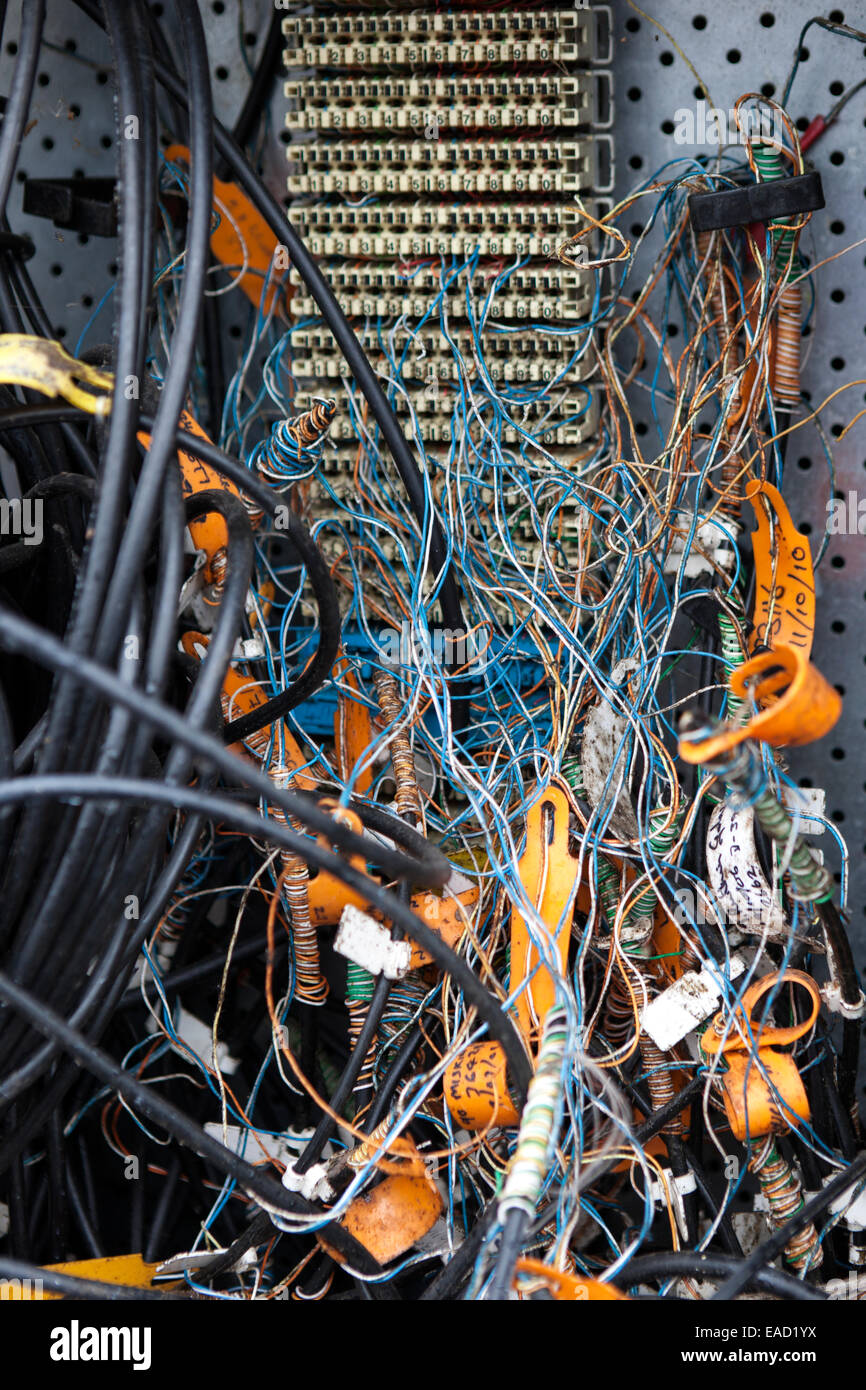 Cable satellite & telephone cable installation jointing box Stock Photo ...