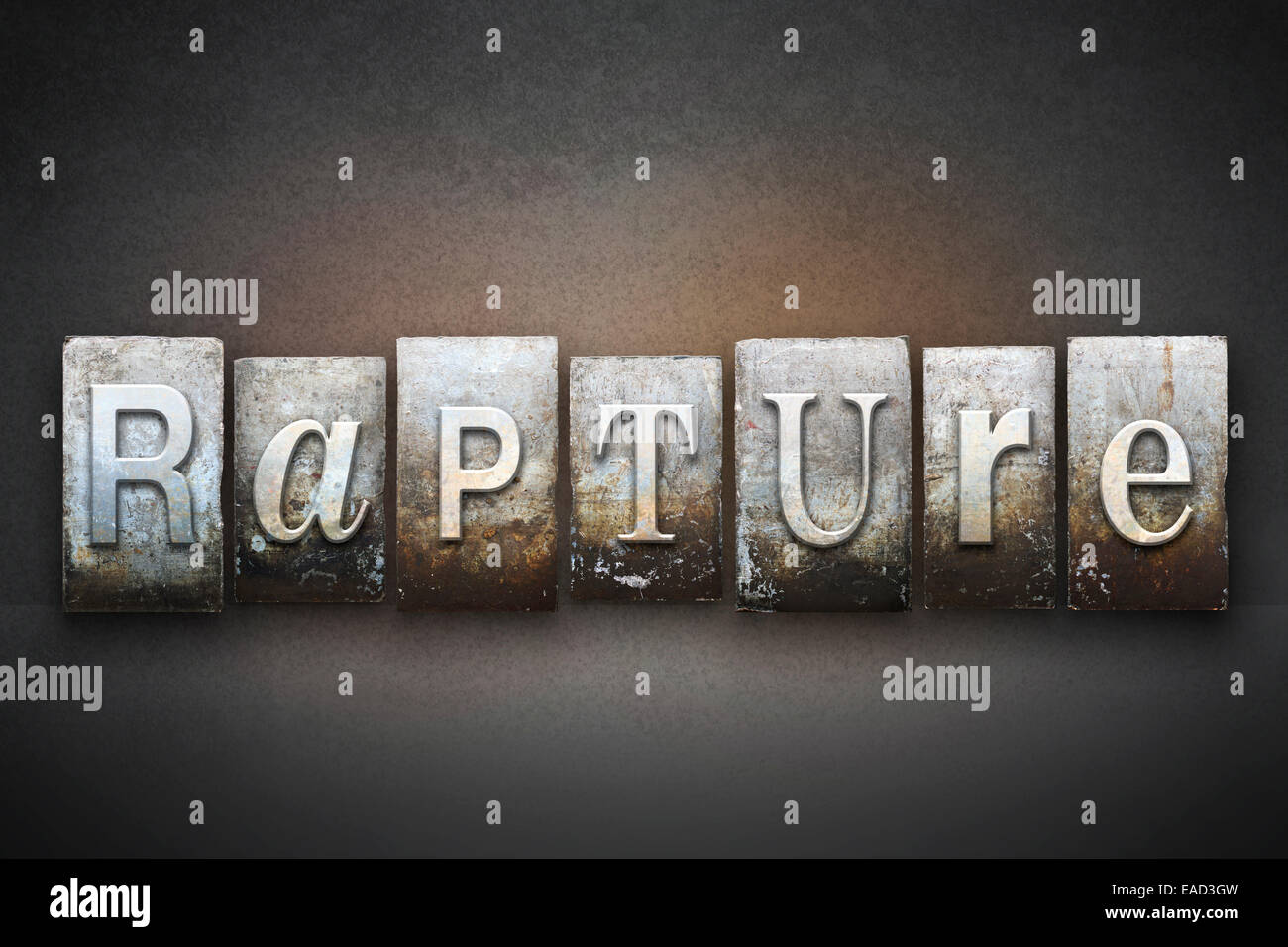 The word RAPTURE written in vintage letterpress type Stock Photo - Alamy