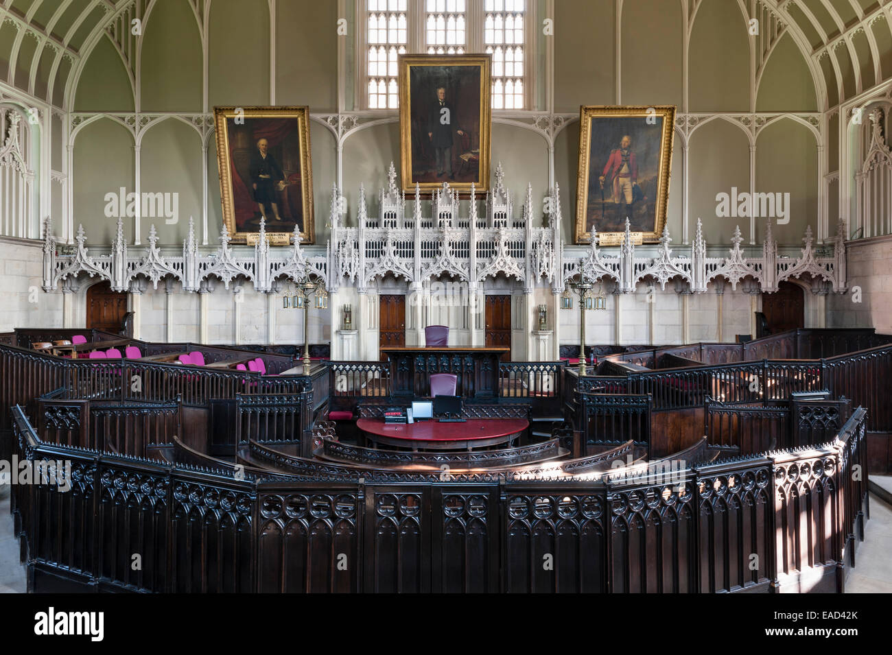 Lancaster Castle, Lancashire, UK. The Shire Hall interior, completed ...