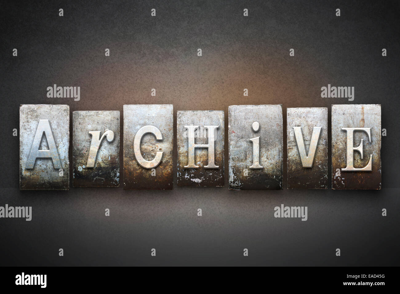 The word ARCHIVE written in vintage letterpress type Stock Photo - Alamy