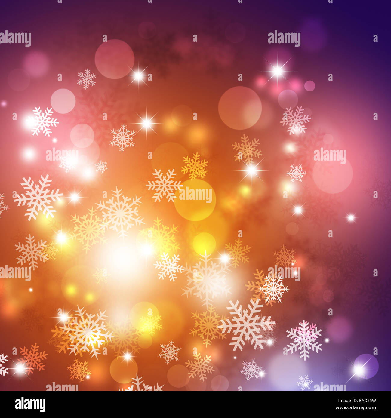 Christmas stars lights falling snow hi-res stock photography and images ...