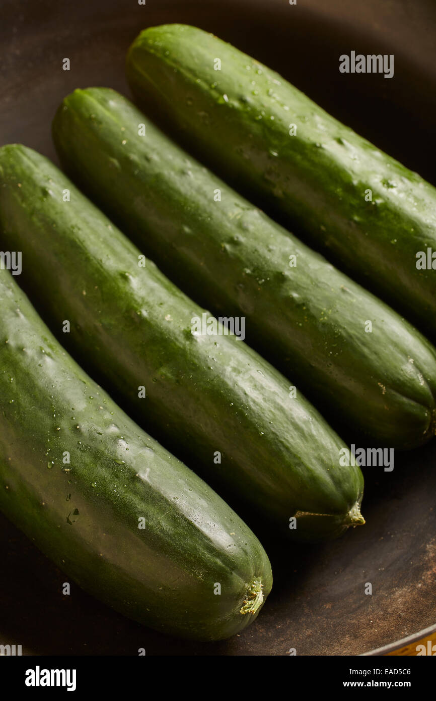 Whole fresh cucumbers Stock Photo - Alamy