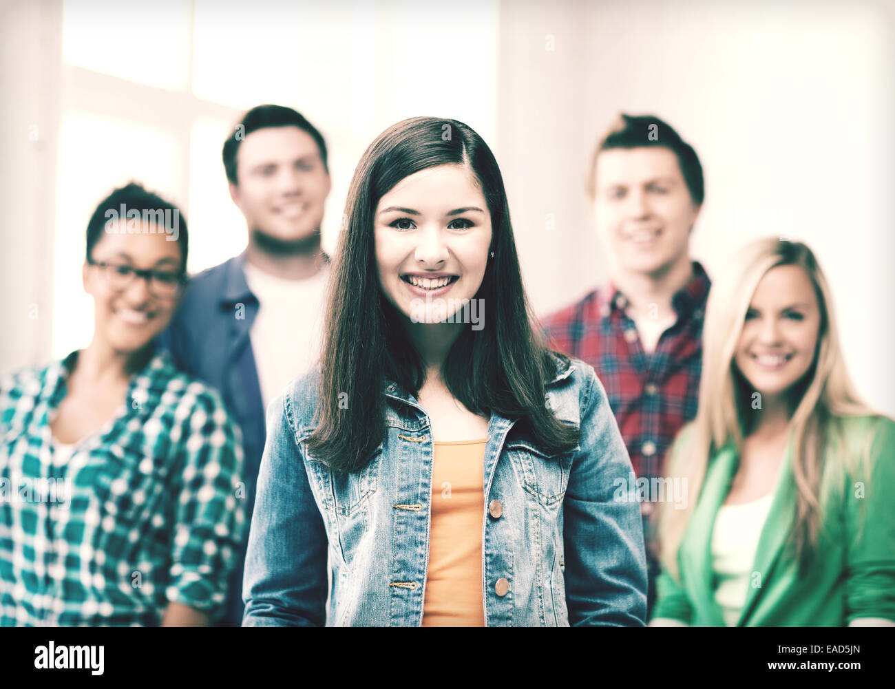 group of students at school Stock Photo - Alamy