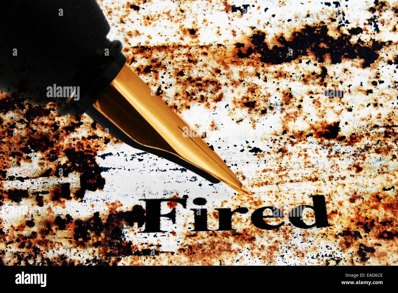 Fountain pen on fired text Stock Photo - Alamy