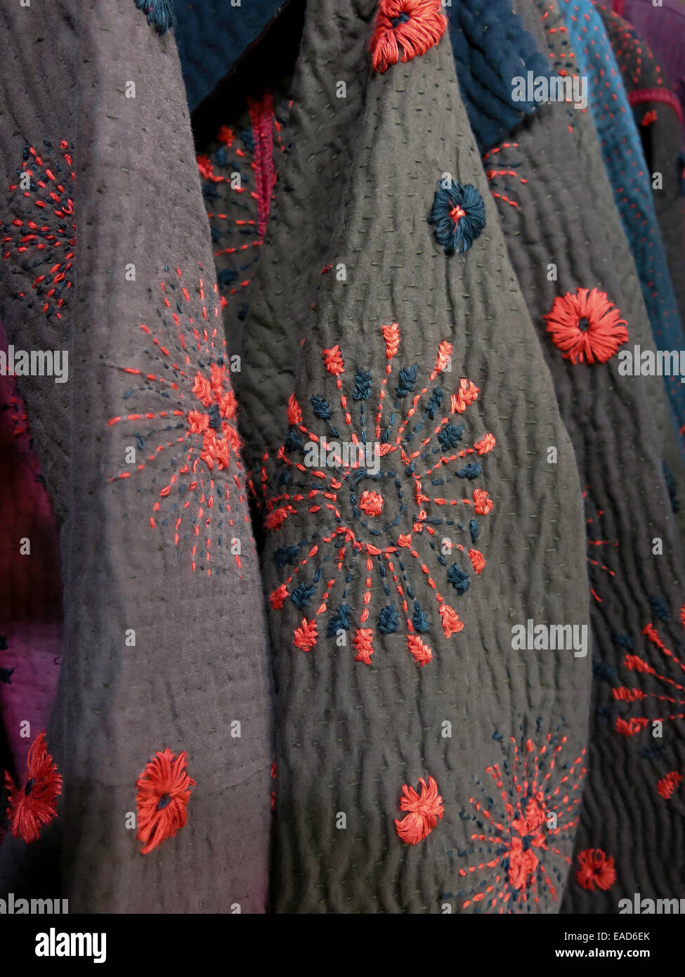 Colorful Textured Decorative Fabrics Stock Photo - Alamy