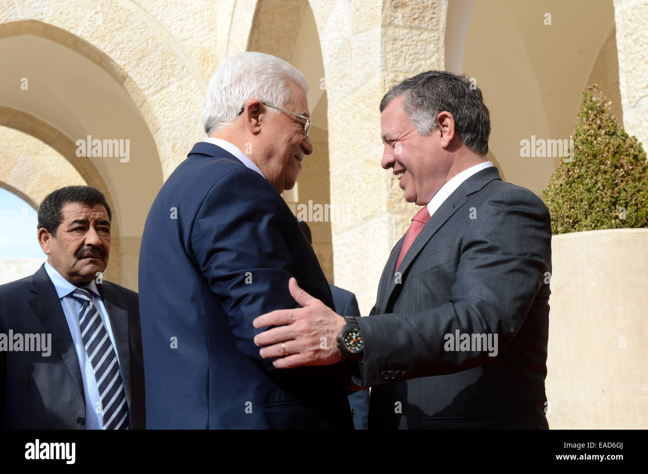 Amman, Amman, Jordan. 12th Nov, 2014. Jordanian King Abdullah II, right ...