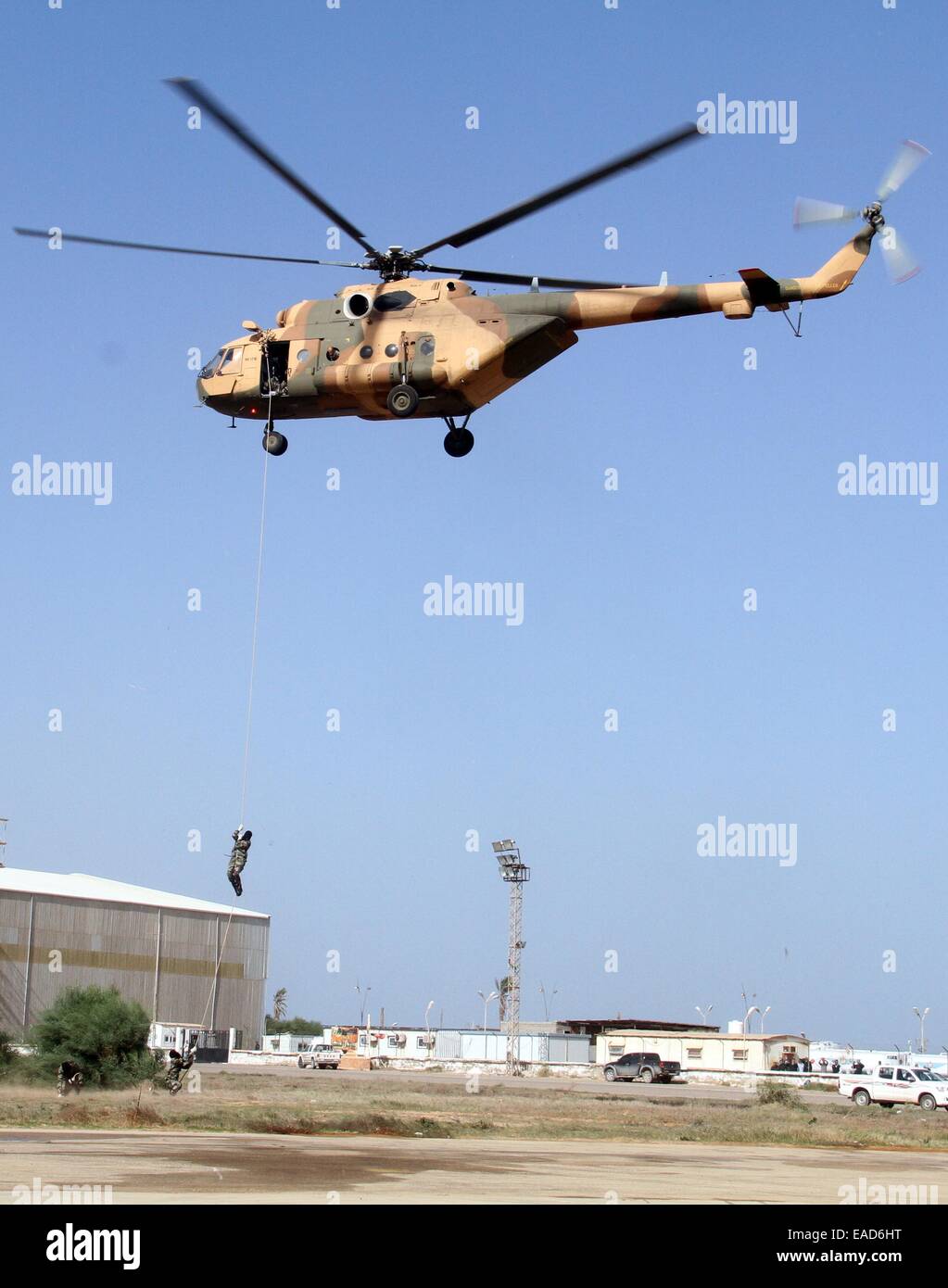 Tripoli, Libya. 12th Nov, 2014. Libyan soldiers demonstrate their ...