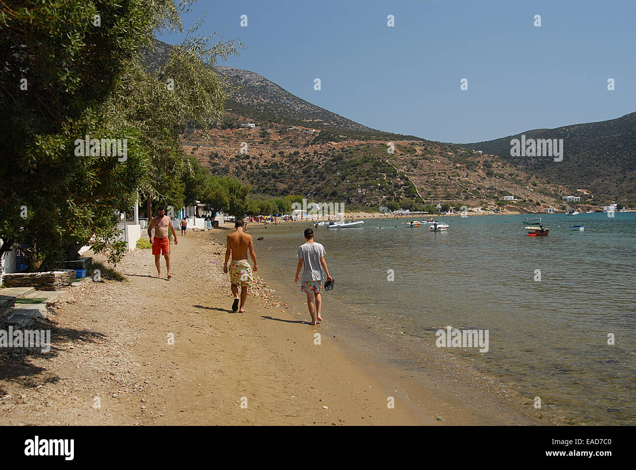 Beautiful bay with sandy beach in Vathy, Sifnos Stock Photo - Alamy