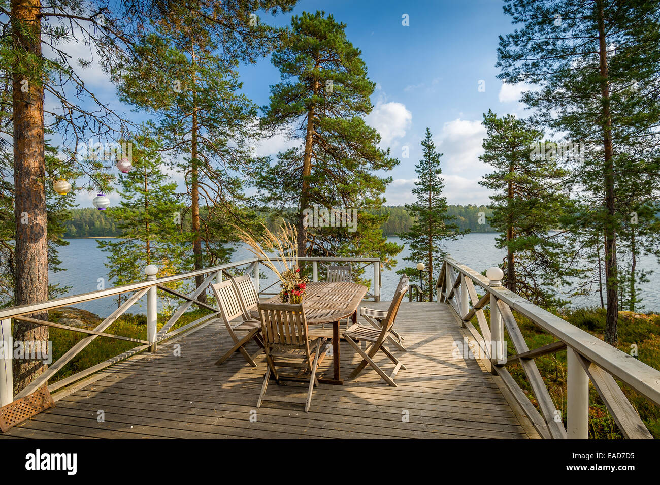 Wooden veranda hi-res stock photography and images - Alamy