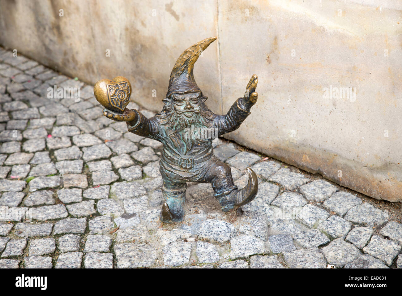 WROCLAW, POLAND - OCTOBER 24, 2014: Wroclaw's dwarfs are small ...