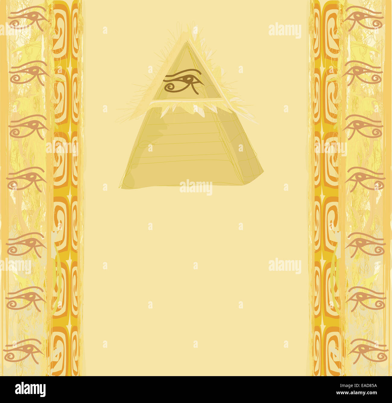 Ancient Pyramid Eye Design Stock Photo - Alamy