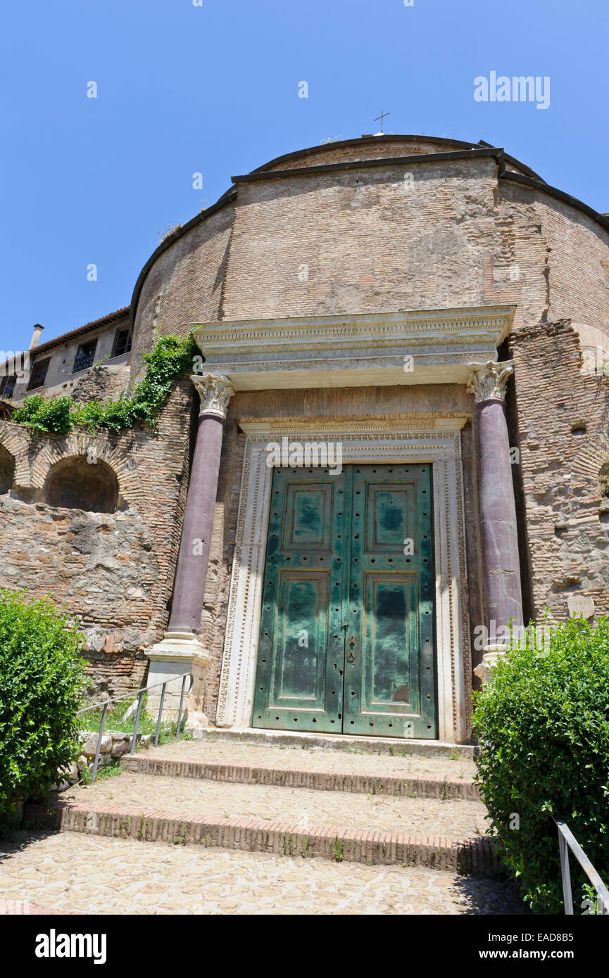 Temple of Romulus in the Roman Forum in the City of Rome, Italy Stock ...