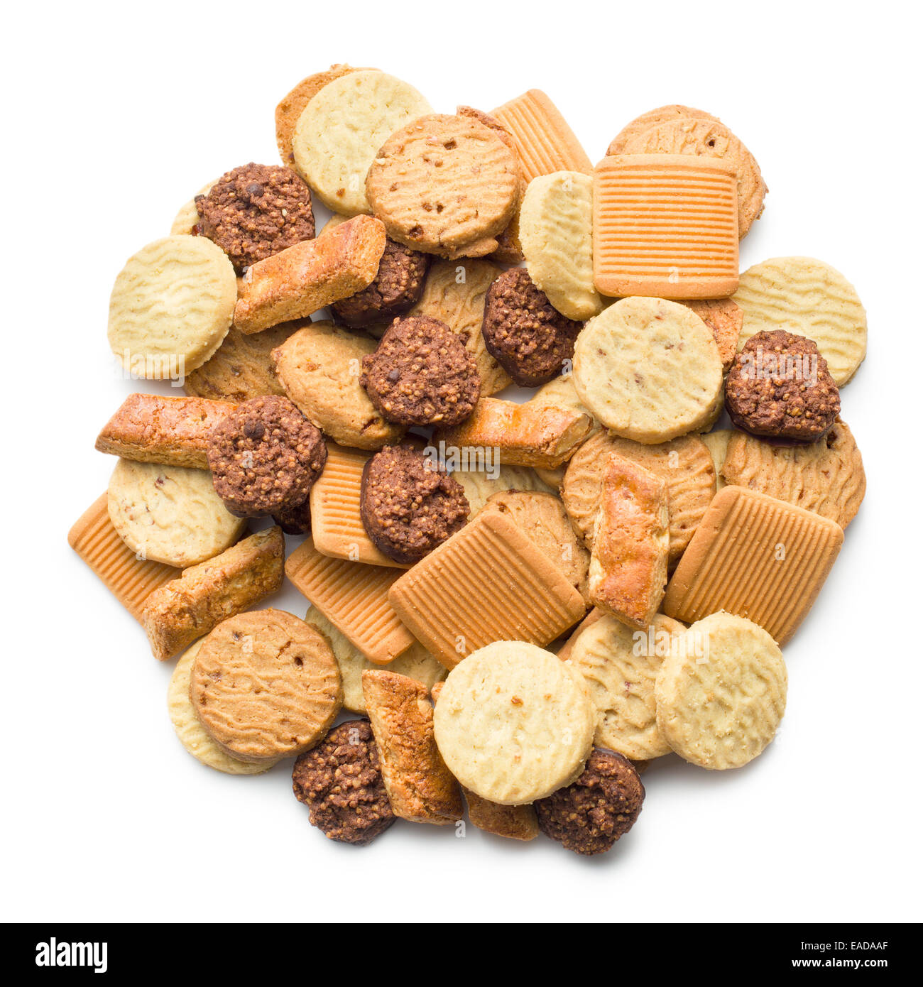 variety of cookies on white background Stock Photo - Alamy