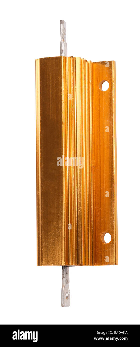 Resistor in Metal Case Isolated Stock Photo - Alamy