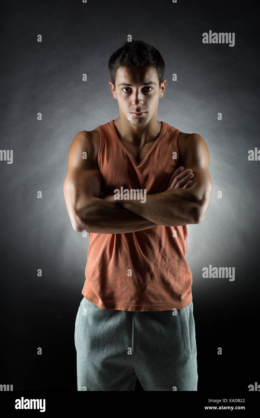 Male bodybuilder in gym hi-res stock photography and images - Alamy