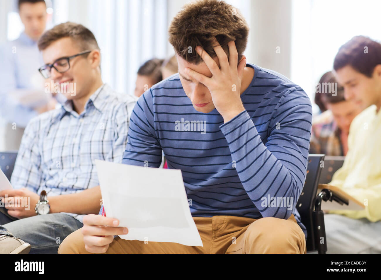 Group unhappy teenage friends hi-res stock photography and images - Alamy