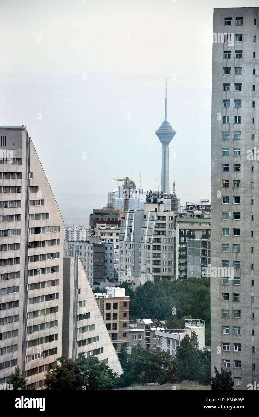 Iran, Teheran, landscape, Milad tower Stock Photo - Alamy