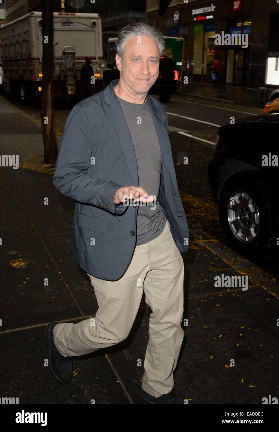 New York, NY, USA. 12th Nov, 2014. Jon Stewart at talk show appearance ...
