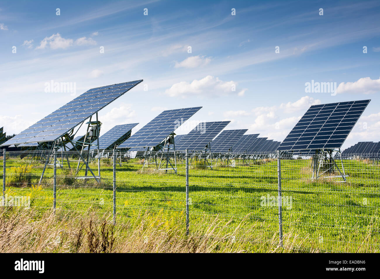 Innovative energy creation in a solar park Stock Photo - Alamy