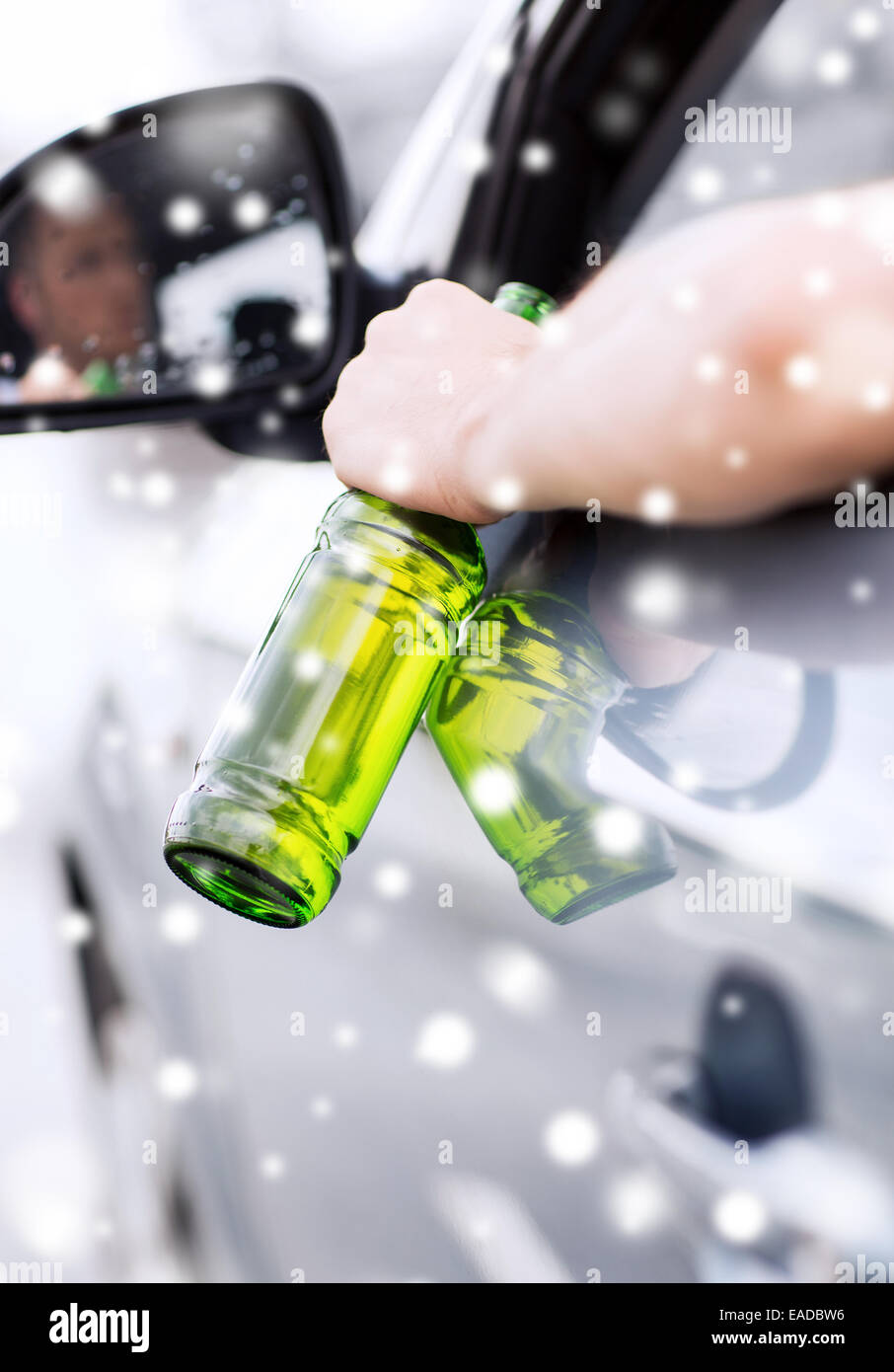 close up of man drinking alcohol while driving car Stock Photo - Alamy