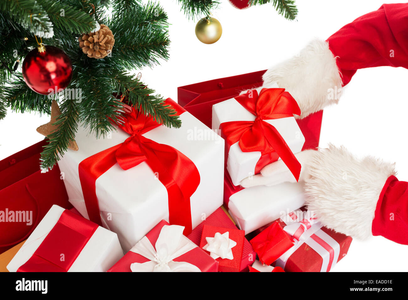 close up of santa claus with presents Stock Photo - Alamy