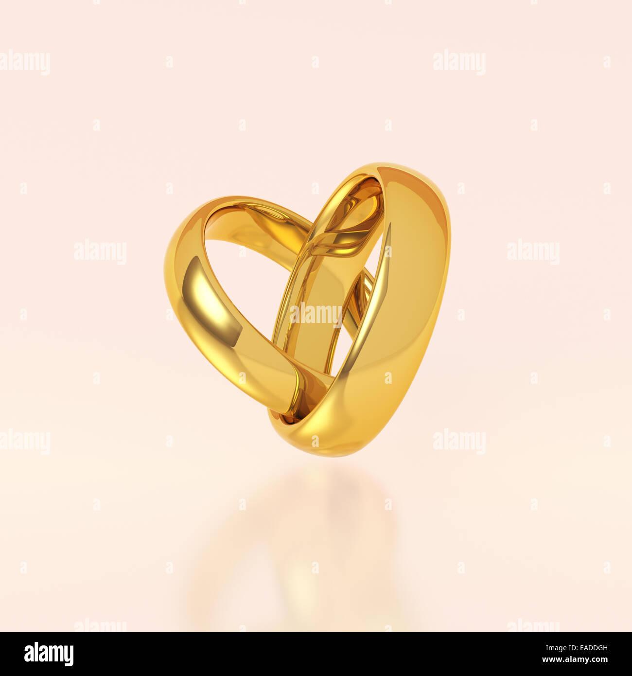 Two golden wedding rings Stock Photo - Alamy