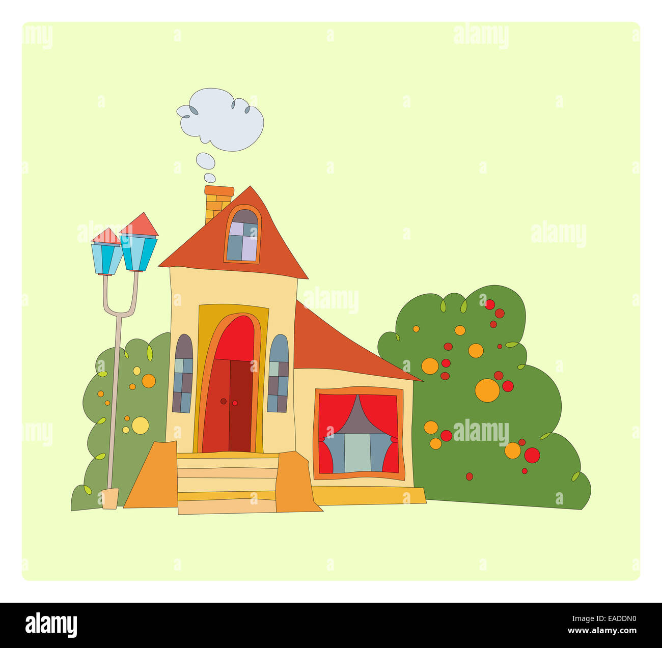 Summer garden window Cut Out Stock Images & Pictures - Alamy