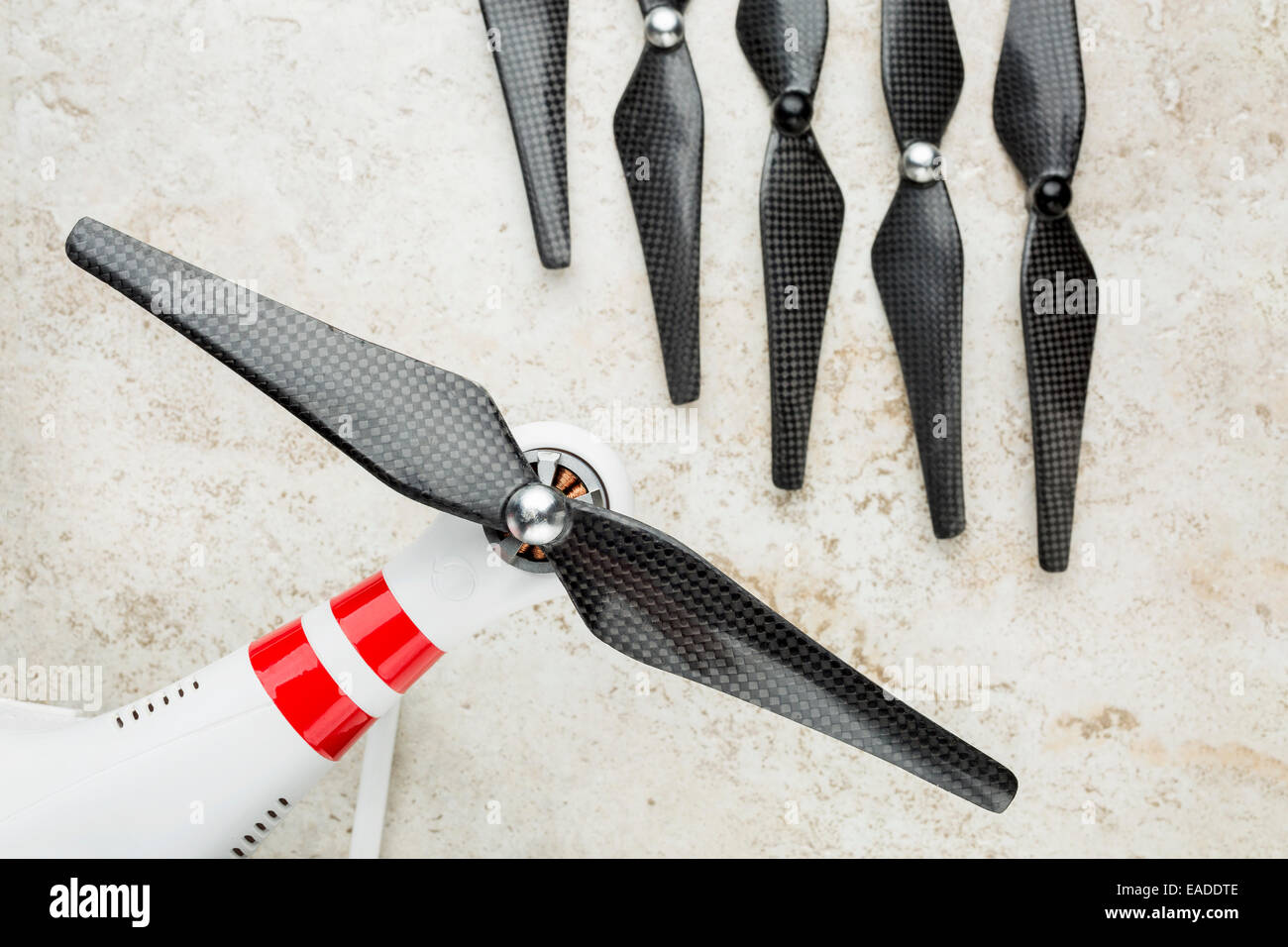 carbon fiber propellers with a quadcopter drone arm Stock Photo - Alamy