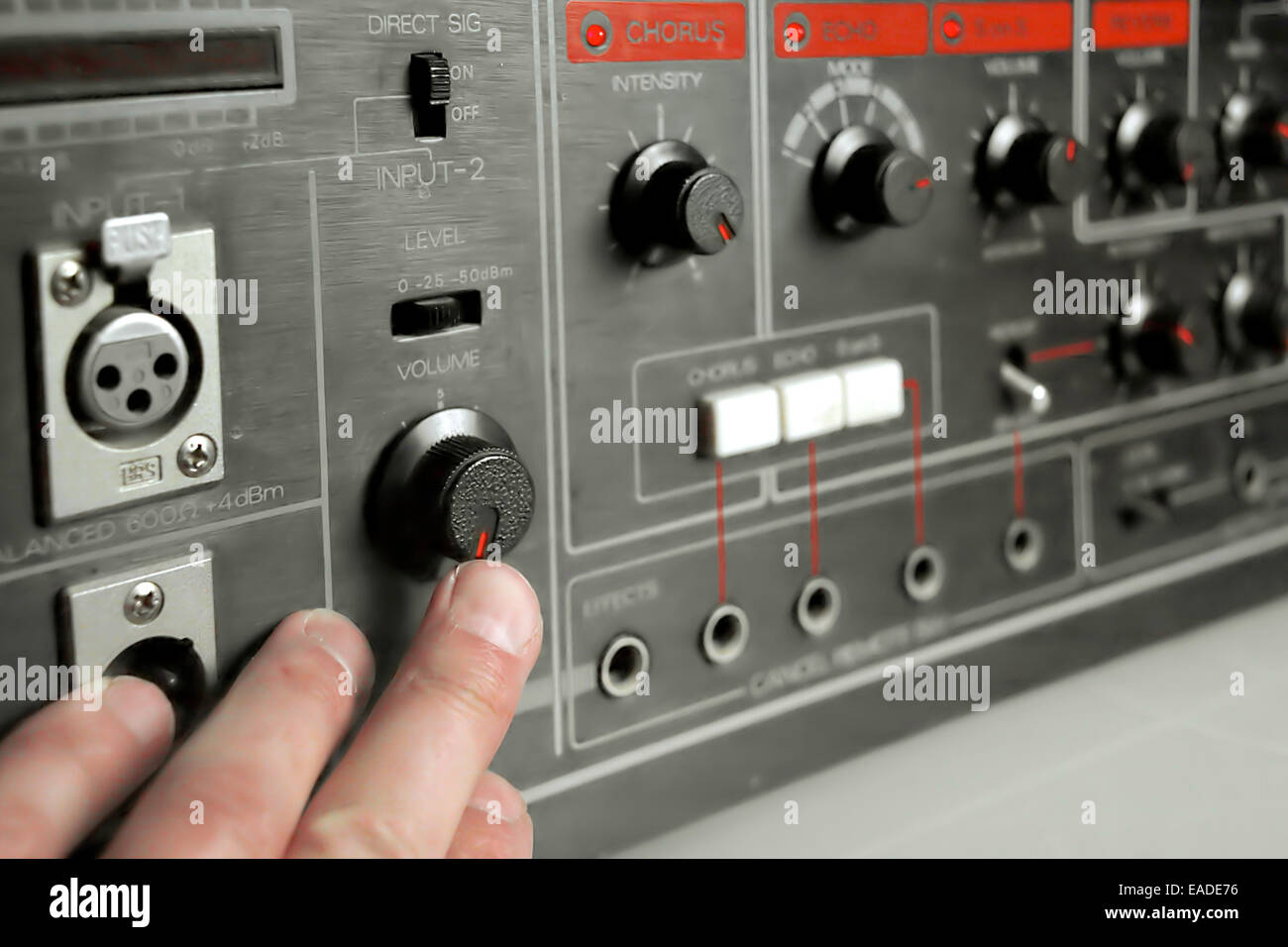 Hand Pushing Volume Stock Photo - Alamy