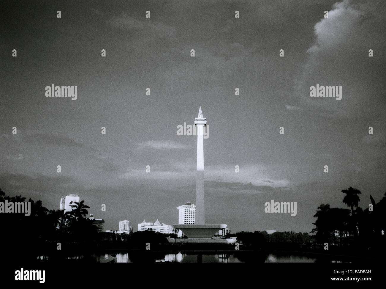 Urban landscape - National Monument of Independence in Merdeka Square ...