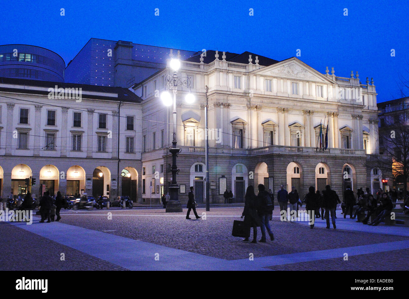 Italy, Lombardy, Milan, Scala Square, Teatro alla Scala, Opera Theatre ...