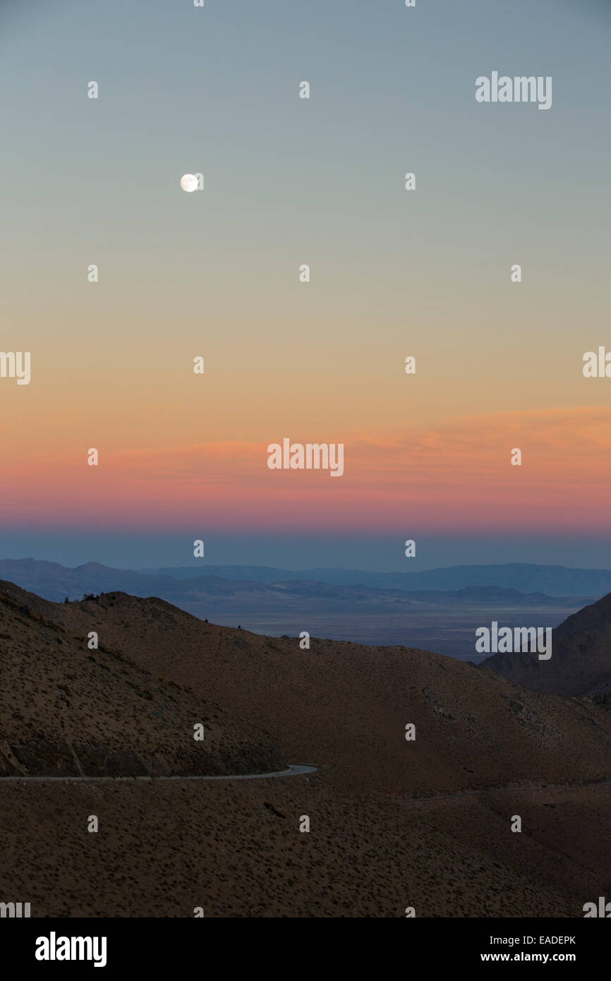 Full Moon over China Lake from the Great Western Divide, California ...