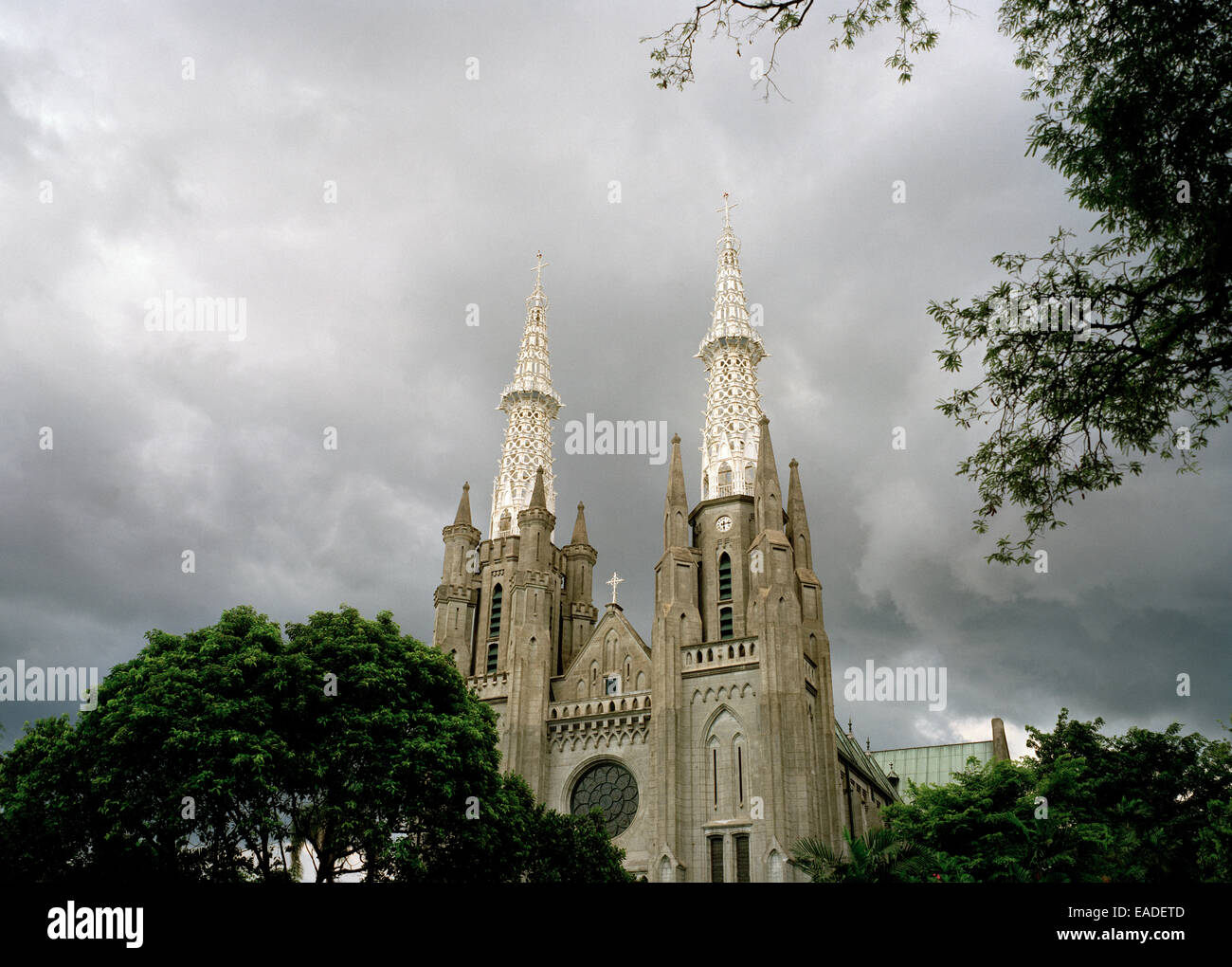 Indonesia jakarta cathedral catholic church hi-res stock photography ...