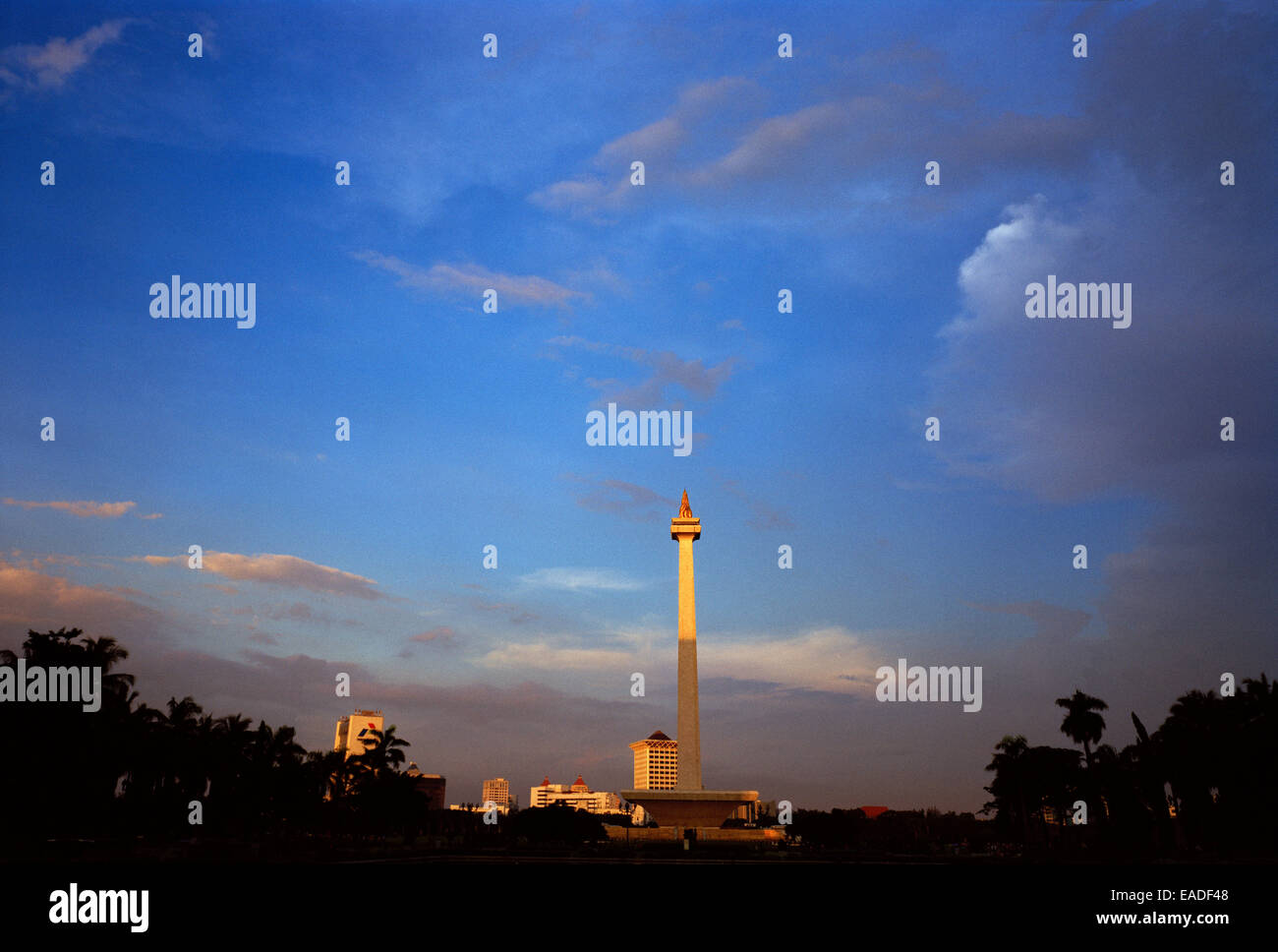 Urban landscape - National Monument of Independence in Merdeka Square ...