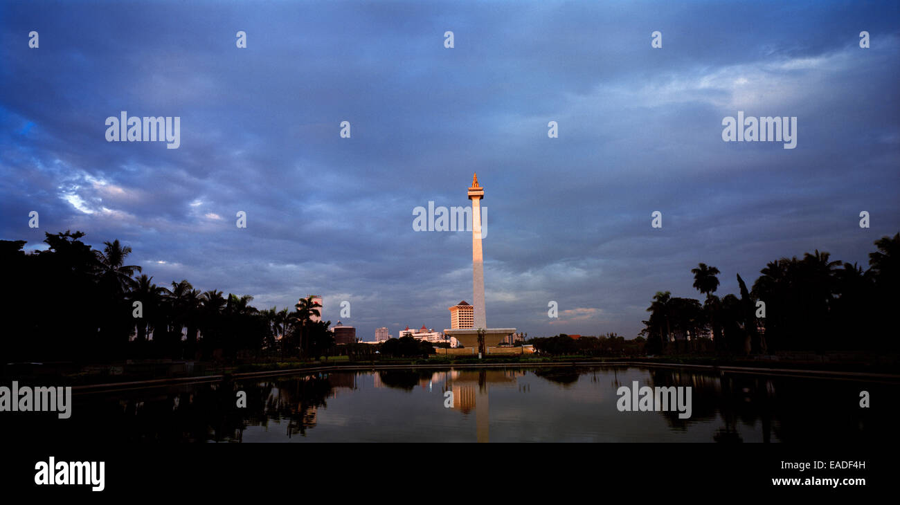 Urban landscape - National Monument of Independence in Merdeka Square ...
