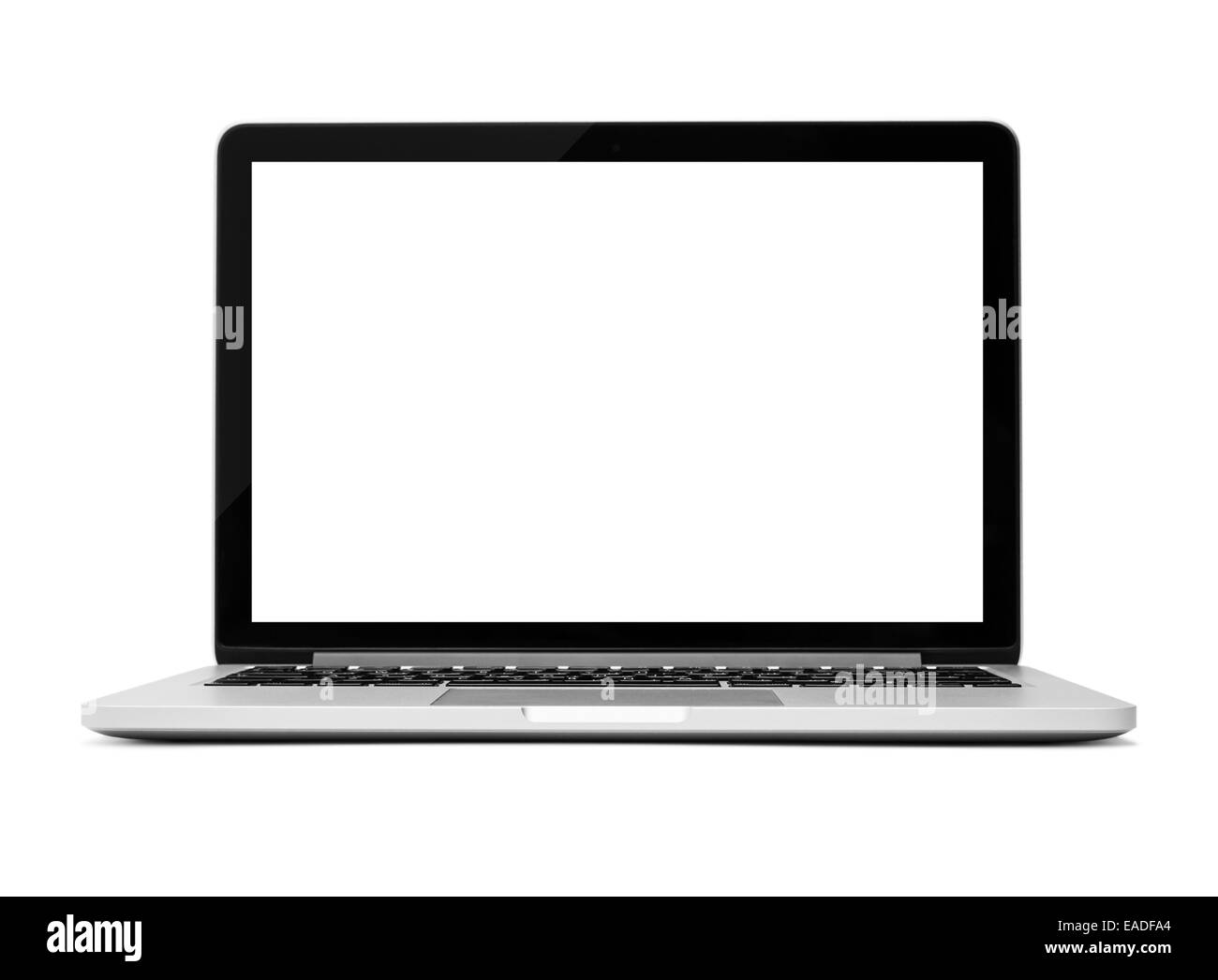 Laptop closeup on white background Stock Photo - Alamy