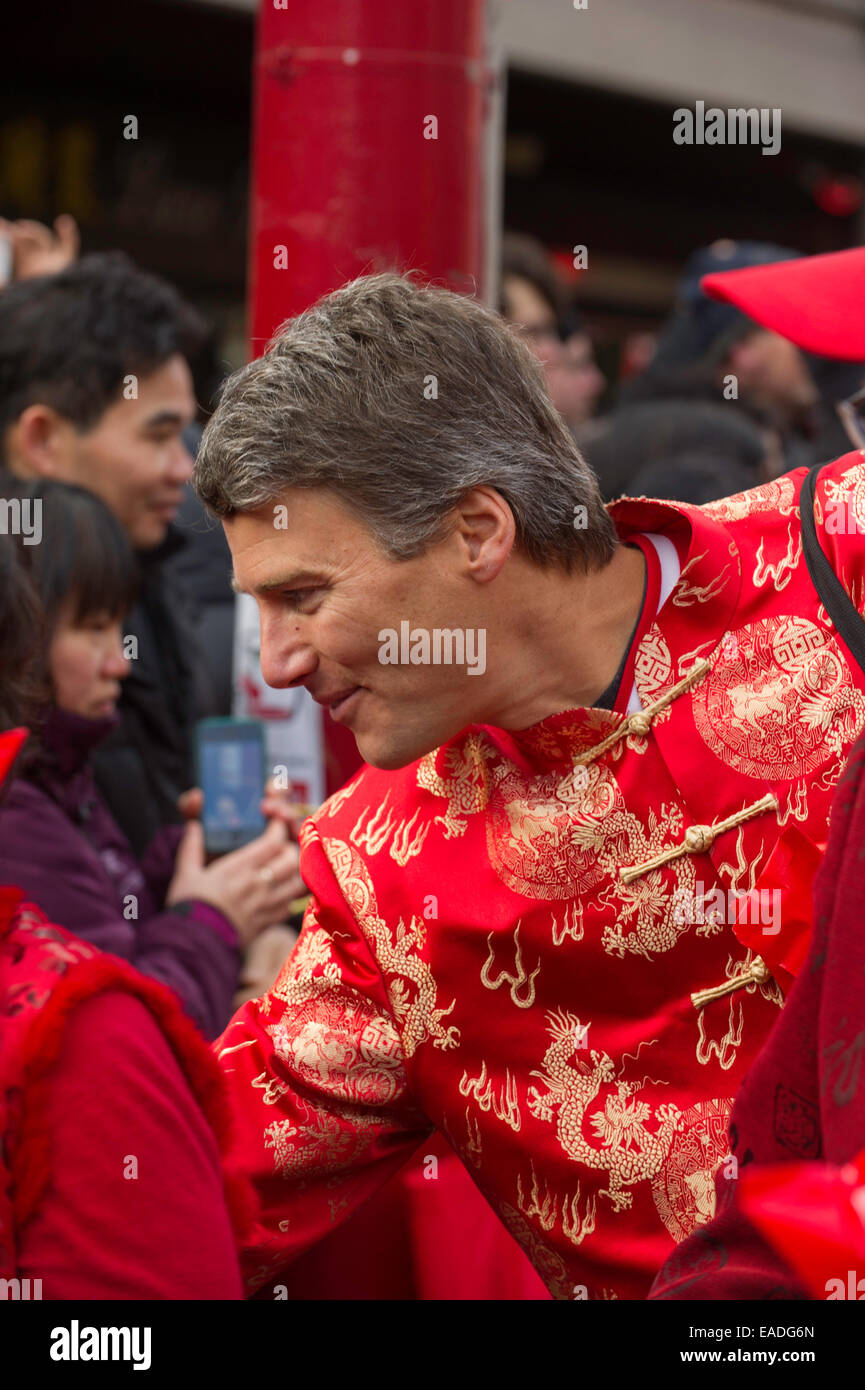 Vancouver Mayor Gregor Robertson in Chinese dress Stock Photo - Alamy