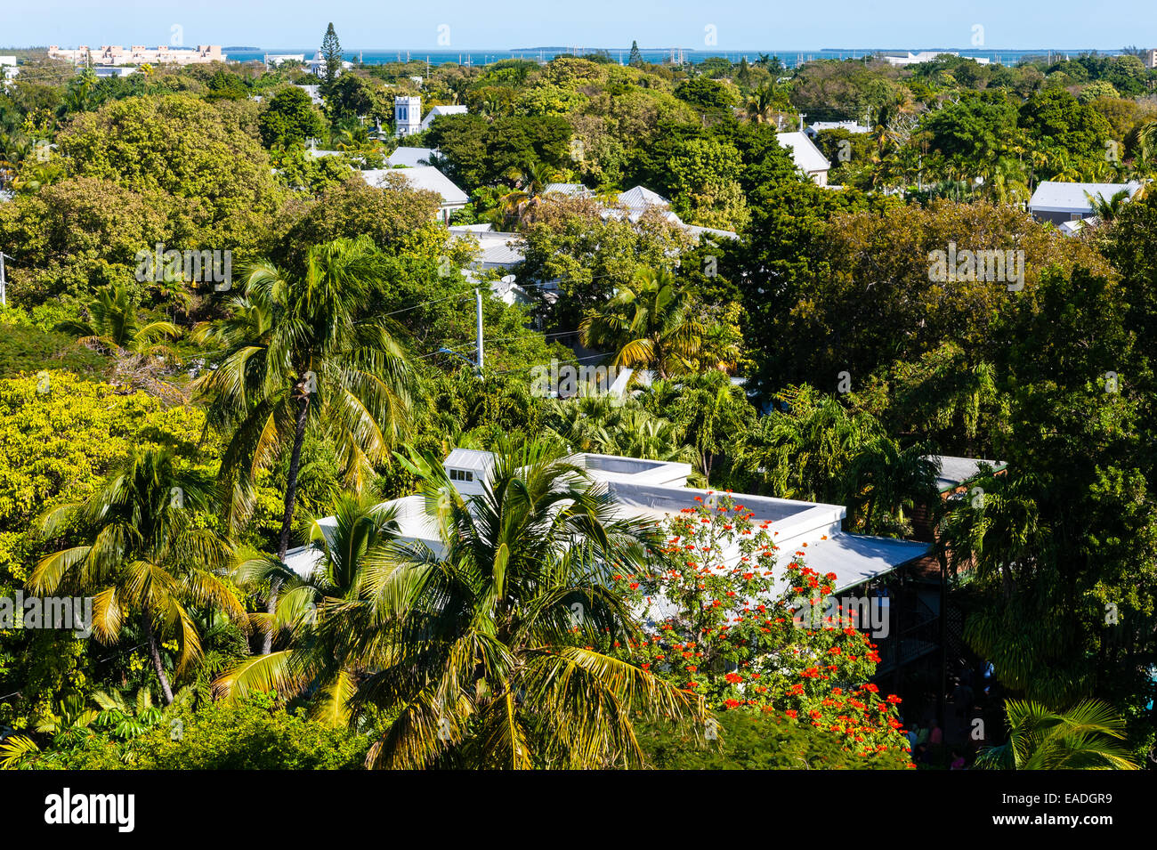 US, Florida, Key West. View from top of the Key West Lighthouse Stock ...