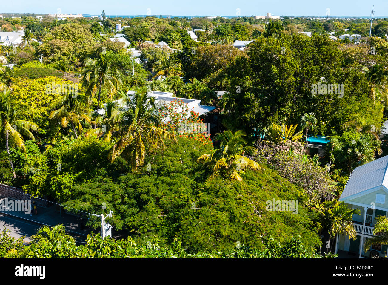 US, Florida, Key West. View from top of the Key West Lighthouse Stock ...