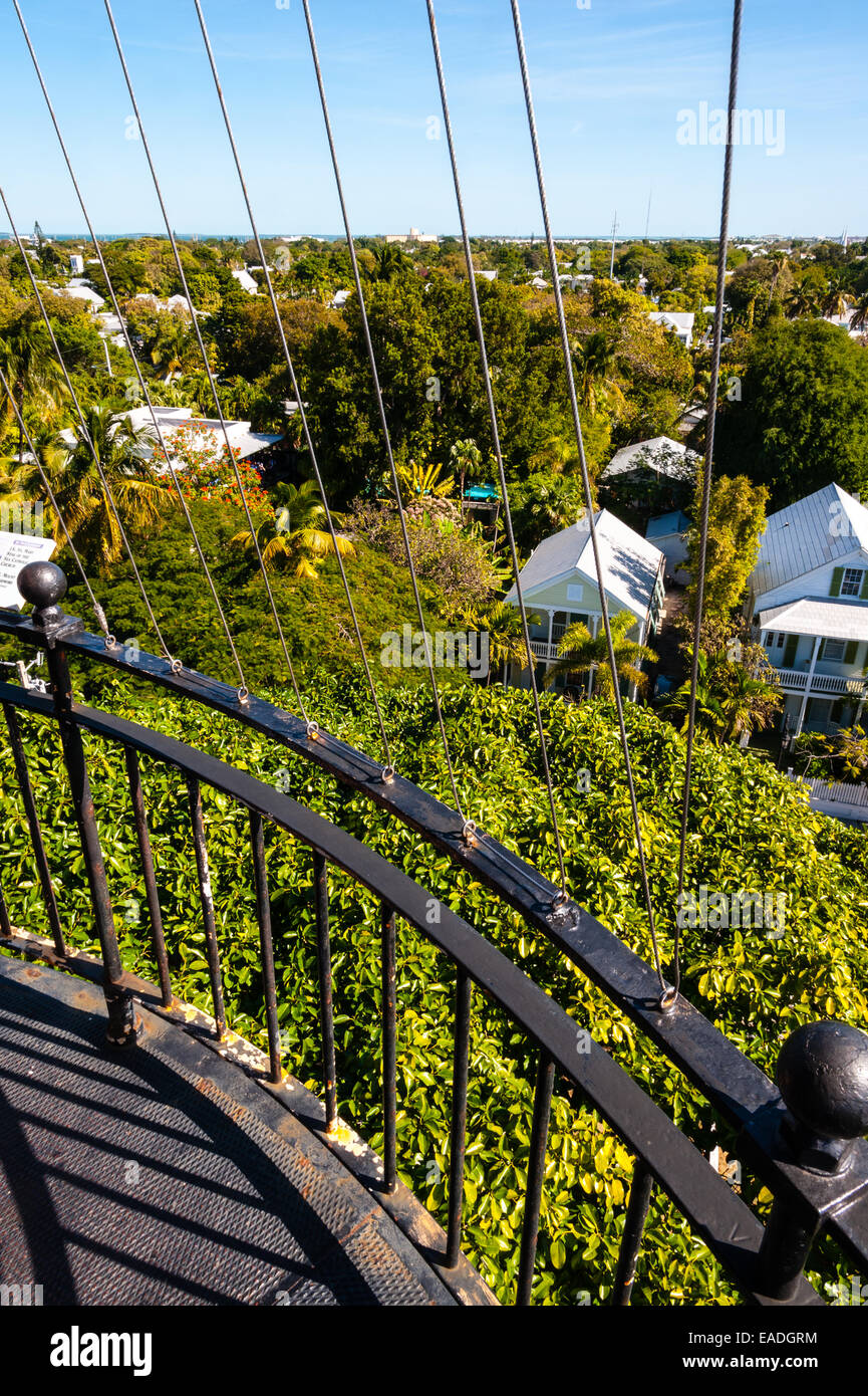 US, Florida, Key West. View from top of the Key West Lighthouse Stock ...