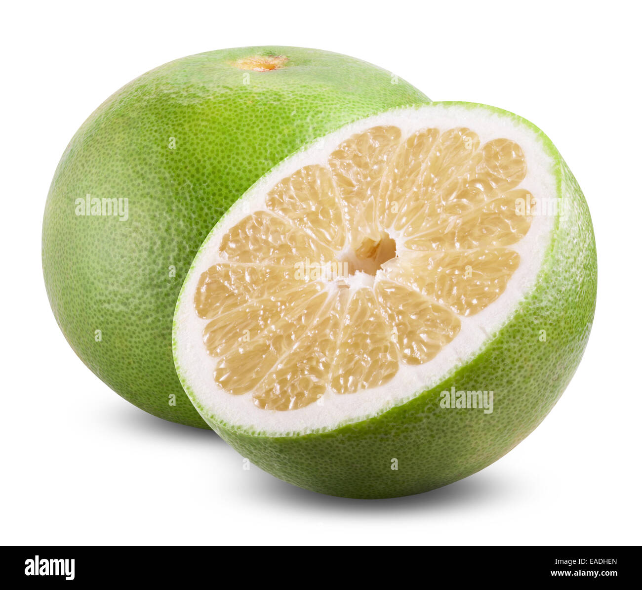 sweet green grapefruit isolated on white. Clipping path Stock Photo - Alamy
