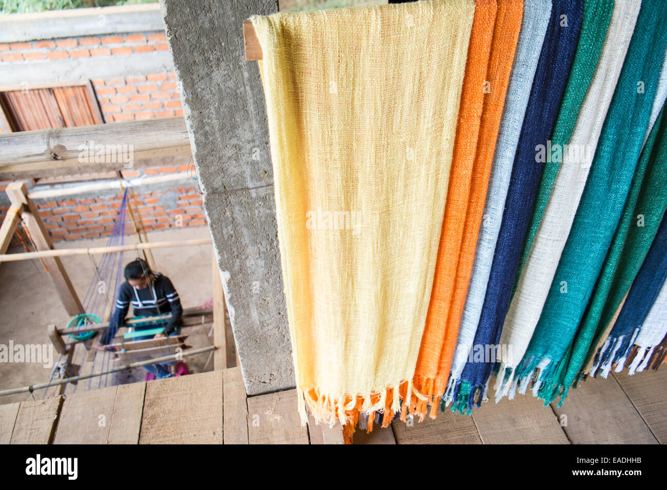 Textile weaving in luang prabang hi-res stock photography and images ...