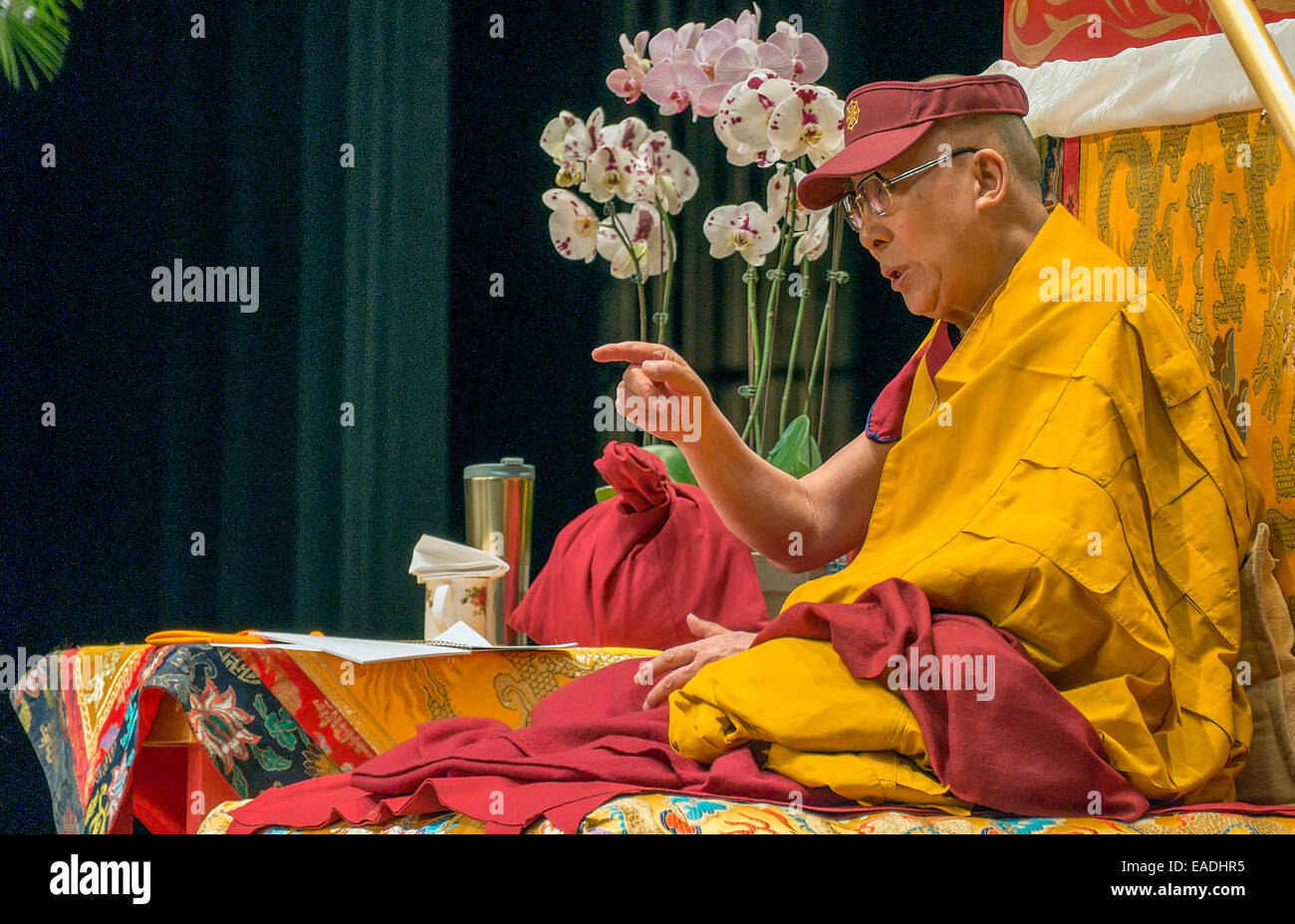 His Holiness the 14th Dalai Lama teaches lessons on Buddhism at the ...
