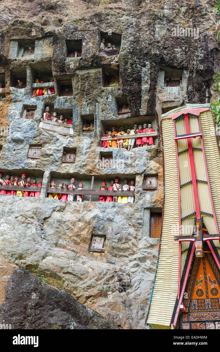 Londa (Tana Toraja, South Sulawesi, Indonesia), famous burial site with ...