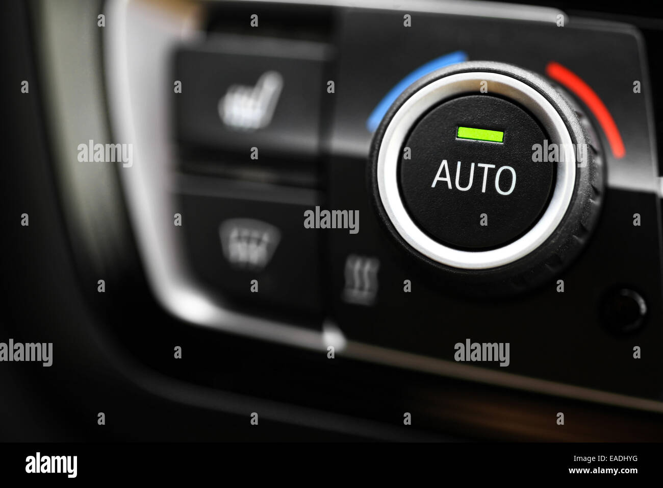 Color detail with the air conditioning button inside a car Stock Photo ...