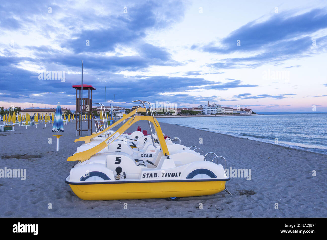 Tourist Beach Village of Grado, Friuli-Venezia Giulia, Italy, Friaul ...