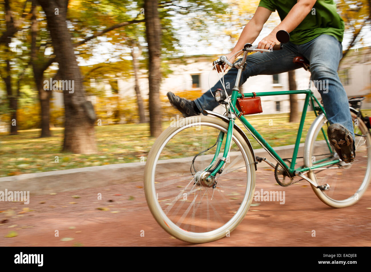 Man on bike Stock Photo - Alamy
